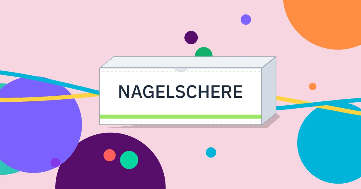Symbolbild: Packung mit der Aufschrift NAGELSCHERE (PZN 15631953) – Verfügbarkeit und Bezug in Apotheken in Frankfurt am Main