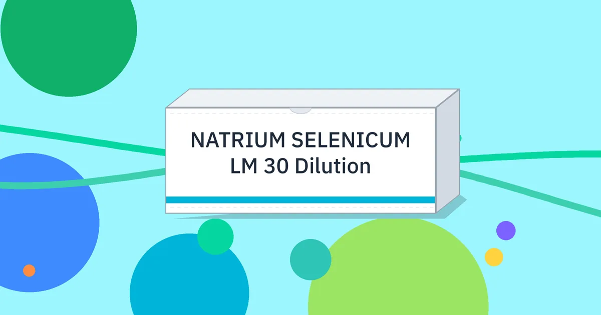 Symbolbild: Packung mit der Aufschrift NATRIUM SELENICUM LM 30 Dilution (PZN 13616990) – Verfügbarkeit und Bezug in Apotheken in Frankfurt am Main