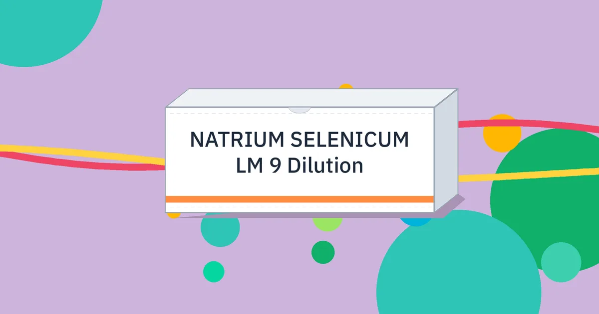 Symbolbild: Packung mit der Aufschrift NATRIUM SELENICUM LM 9 Dilution (PZN 13616725) – Verfügbarkeit und Bezug in Apotheken in Frankfurt am Main