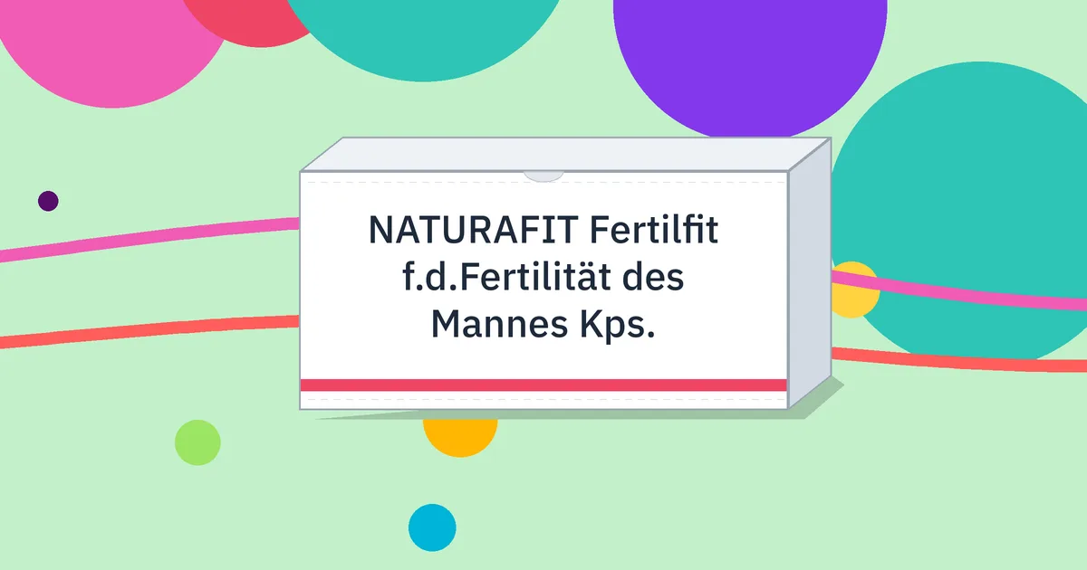Symbolbild: Packung mit der Aufschrift NATURAFIT Fertilfit f.d.Fertilität des Mannes Kps. (PZN 18501286) – Verfügbarkeit und Bezug in Apotheken in Frankfurt am Main