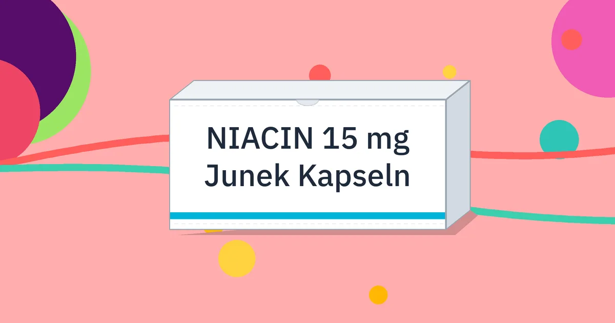 Symbolbild: Packung mit der Aufschrift NIACIN 15 mg Junek Kapseln (PZN 10052481) – Verfügbarkeit und Bezug in Apotheken in Frankfurt am Main