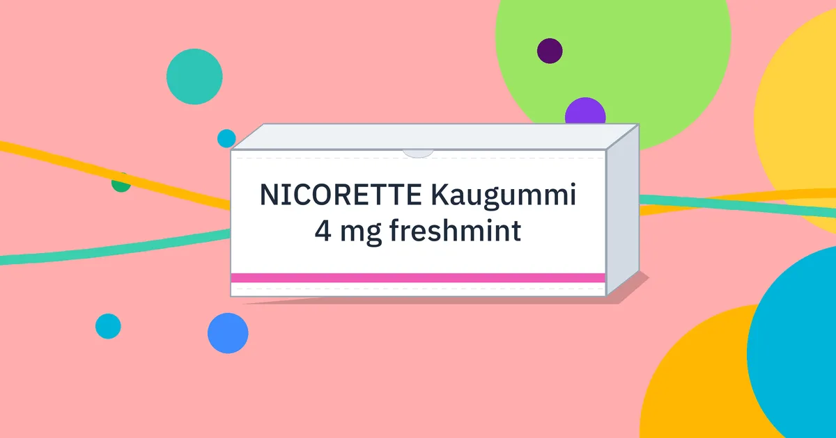 Symbolbild: Packung mit der Aufschrift NICORETTE Kaugummi 4 mg freshmint (PZN 10041968) – Verfügbarkeit und Bezug in Apotheken in Frankfurt am Main