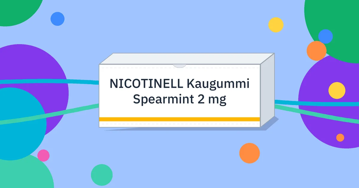 Symbolbild: Packung mit der Aufschrift NICOTINELL Kaugummi Spearmint 2 mg (PZN 11100271) – Verfügbarkeit und Bezug in Apotheken in Frankfurt am Main