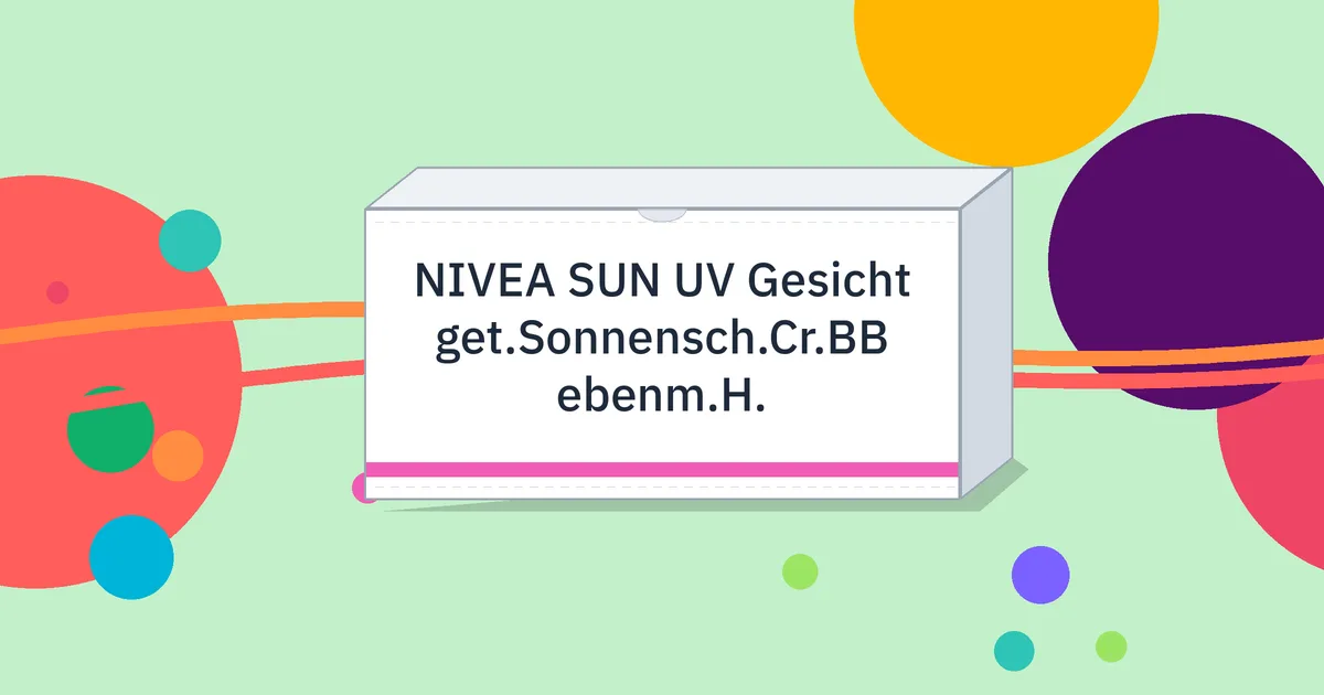 Symbolbild: Packung mit der Aufschrift NIVEA SUN UV Gesicht get.Sonnensch.Cr.BB ebenm.H. (PZN 18206943) – Verfügbarkeit und Bezug in Apotheken in Frankfurt am Main