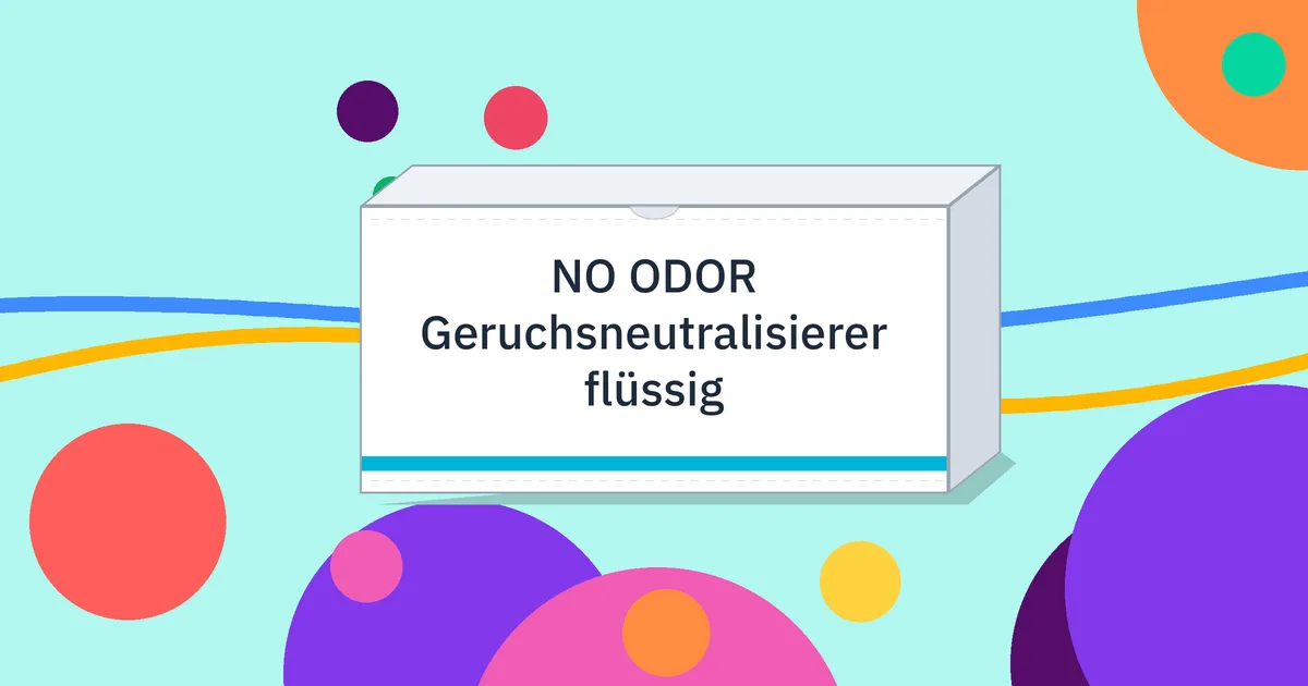 Symbolbild: Packung mit der Aufschrift NO ODOR Geruchsneutralisierer flüssig (PZN 20325425) – Verfügbarkeit und Bezug in Apotheken in Frankfurt am Main