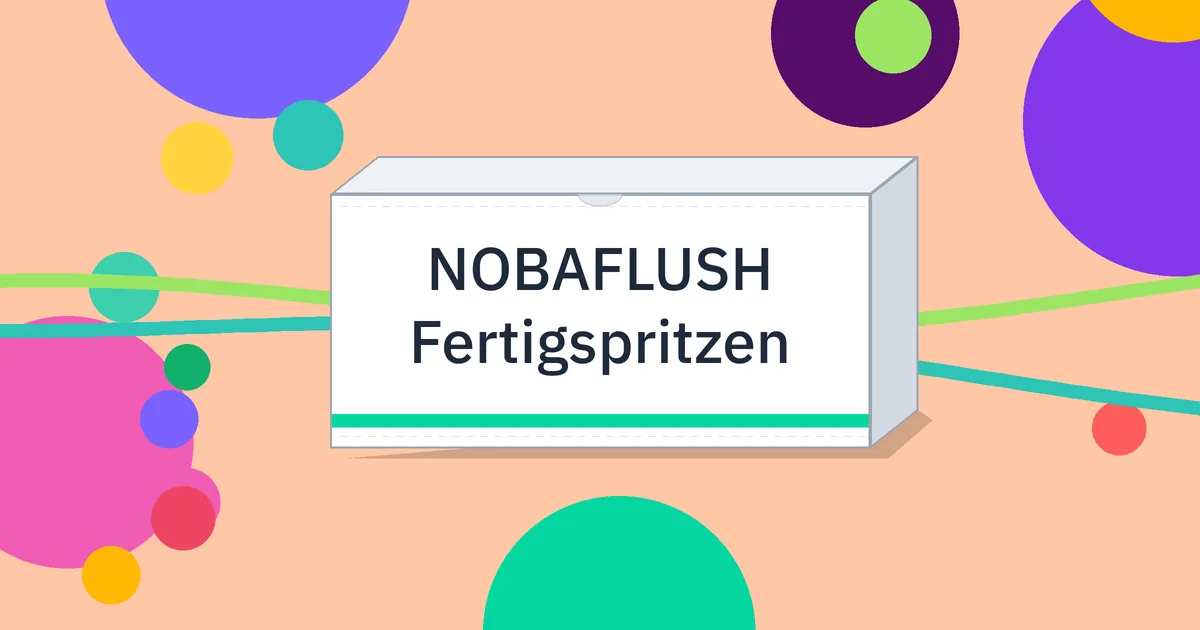 Symbolbild: Packung mit der Aufschrift NOBAFLUSH Fertigspritzen (PZN 20365703) – Verfügbarkeit und Bezug in Apotheken in Frankfurt am Main