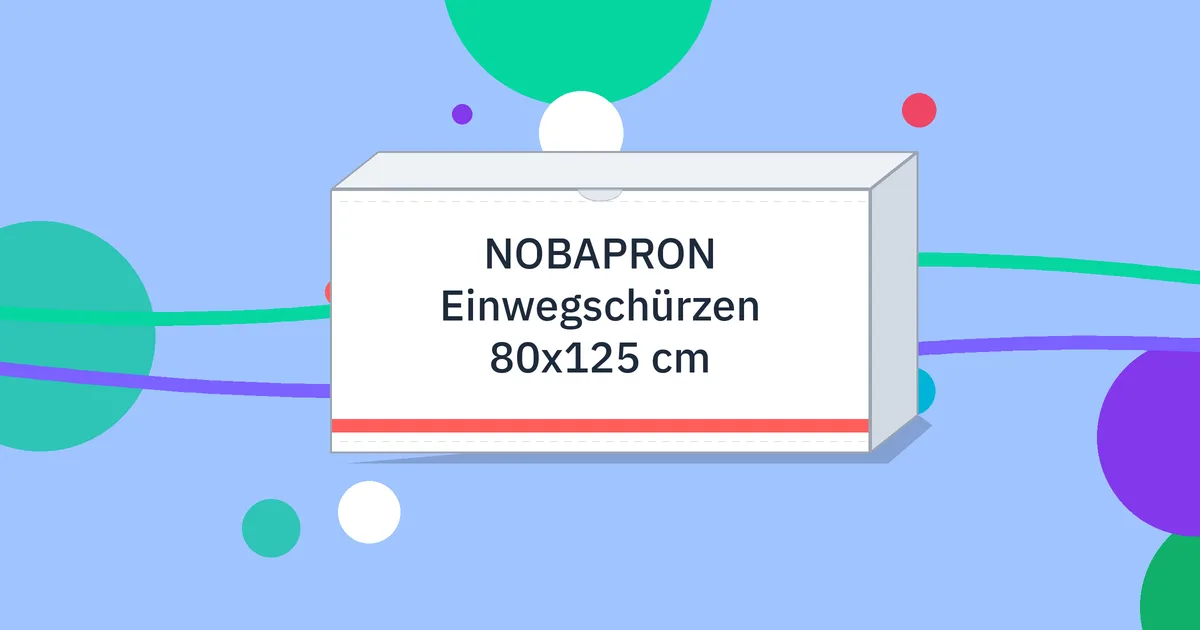 Symbolbild: Packung mit der Aufschrift NOBAPRON Einwegschürzen 80x125 cm (PZN 13920713) – Verfügbarkeit und Bezug in Apotheken in Frankfurt am Main
