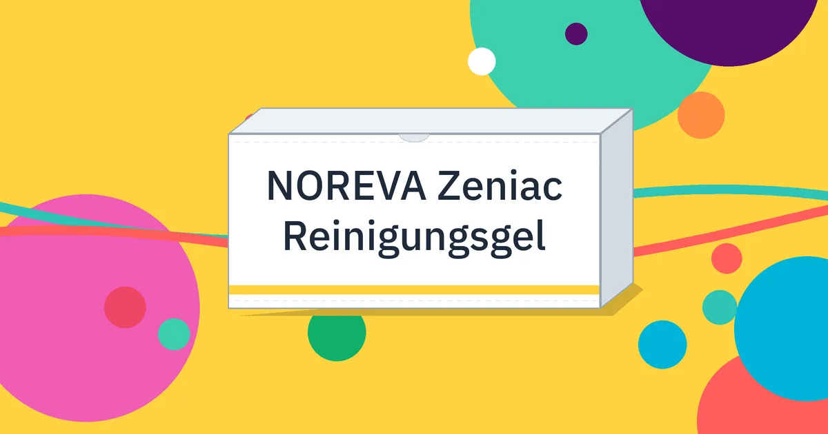 Symbolbild: Packung mit der Aufschrift NOREVA Zeniac Reinigungsgel (PZN 17888892) – Verfügbarkeit und Bezug in Apotheken in Frankfurt am Main