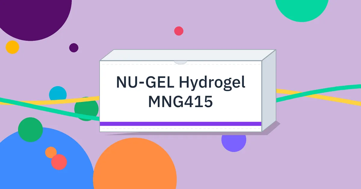 Symbolbild: Packung mit der Aufschrift NU-GEL Hydrogel MNG415 (PZN 01295919) – Verfügbarkeit und Bezug in Apotheken in Frankfurt am Main
