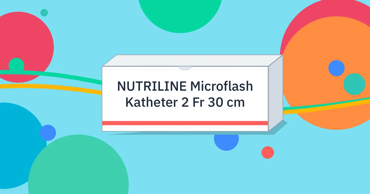 Symbolbild: Packung mit der Aufschrift NUTRILINE Microflash Katheter 2 Fr 30 cm (PZN 09398145) – Verfügbarkeit und Bezug in Apotheken in Frankfurt am Main