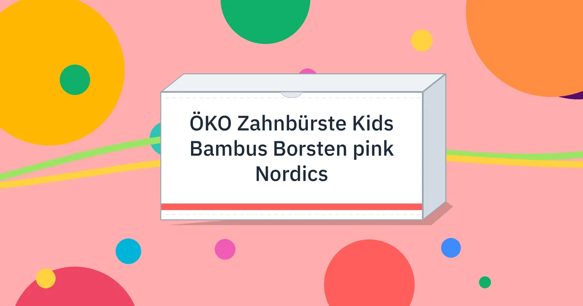 Symbolbild: Packung mit der Aufschrift ÖKO Zahnbürste Kids Bambus Borsten pink Nordics (PZN 16676917) – Verfügbarkeit und Bezug in Apotheken in Frankfurt am Main
