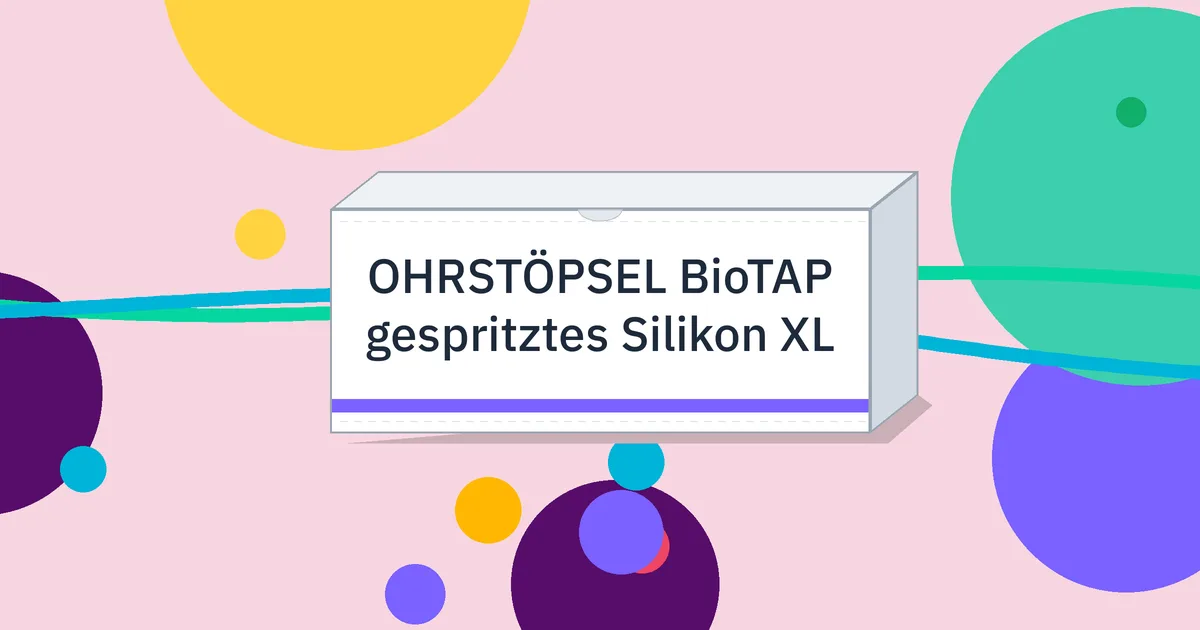 Symbolbild: Packung mit der Aufschrift OHRSTÖPSEL BioTAP gespritztes Silikon XL (PZN 10015238) – Verfügbarkeit und Bezug in Apotheken in Frankfurt am Main