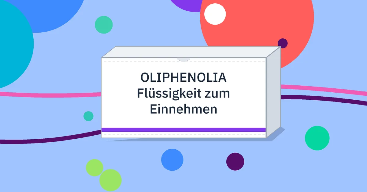 Symbolbild: Packung mit der Aufschrift OLIPHENOLIA Flüssigkeit zum Einnehmen (PZN 12453362) – Verfügbarkeit und Bezug in Apotheken in Frankfurt am Main