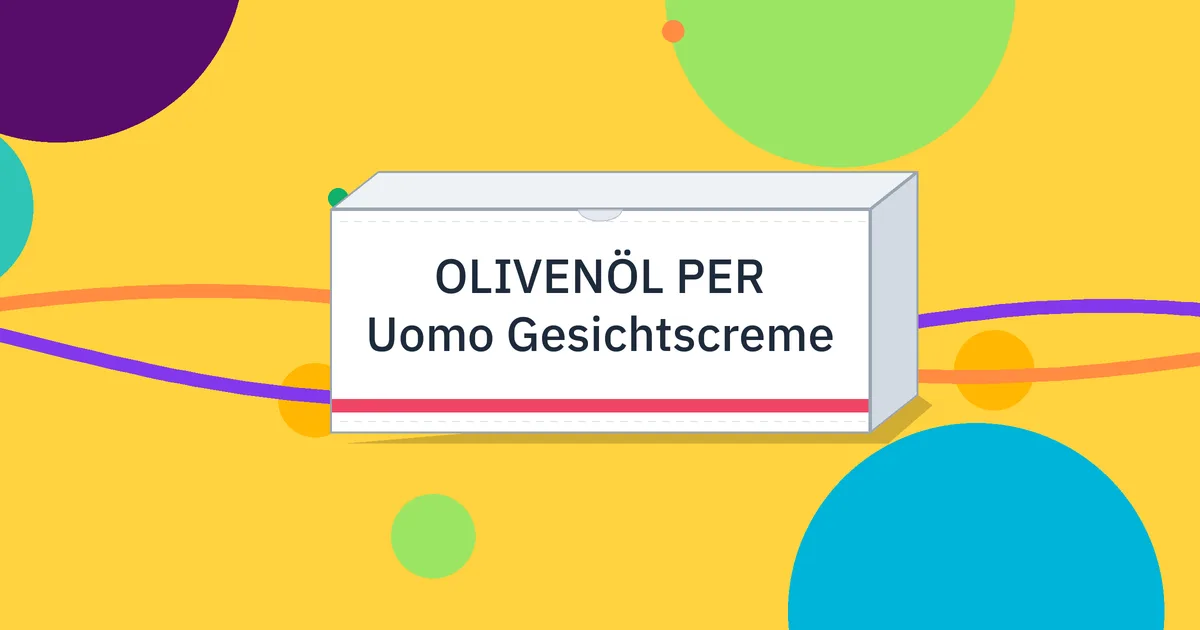 Symbolbild: Packung mit der Aufschrift OLIVENÖL PER Uomo Gesichtscreme (PZN 03325234) – Verfügbarkeit und Bezug in Apotheken in Frankfurt am Main