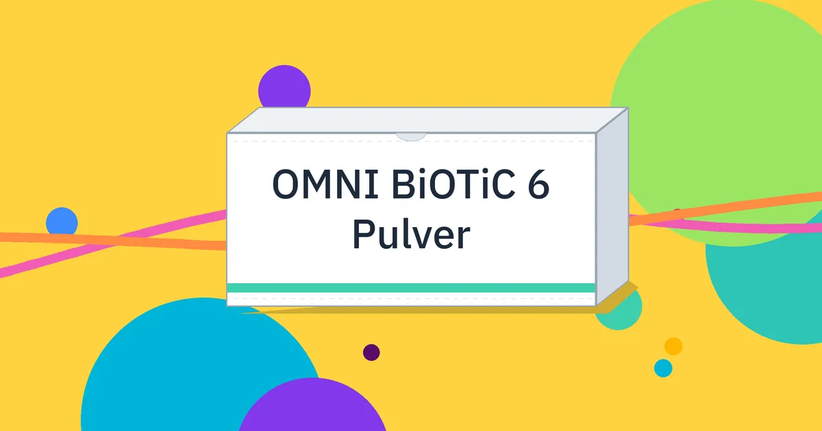 Symbolbild: Packung mit der Aufschrift OMNI BiOTiC 6 Pulver (PZN 09066029) – Verfügbarkeit und Bezug in Apotheken in Frankfurt am Main