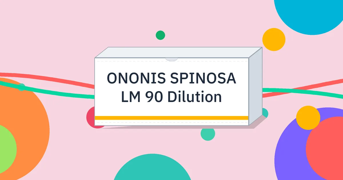 Symbolbild: Packung mit der Aufschrift ONONIS SPINOSA LM 90 Dilution (PZN 13625960) – Verfügbarkeit und Bezug in Apotheken in Frankfurt am Main