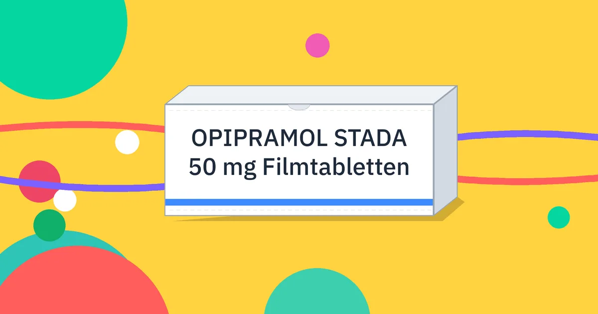 Symbolbild: Packung mit der Aufschrift OPIPRAMOL STADA 50 mg Filmtabletten (PZN 04775910) – Verfügbarkeit und Bezug in Apotheken in Frankfurt am Main