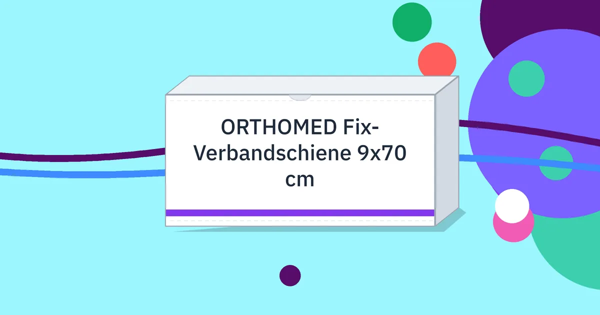 Symbolbild: Packung mit der Aufschrift ORTHOMED Fix-Verbandschiene 9x70 cm (PZN 11517025) – Verfügbarkeit und Bezug in Apotheken in Frankfurt am Main
