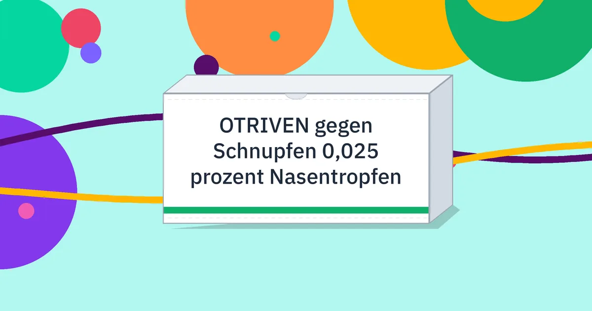 Symbolbild: Packung mit der Aufschrift OTRIVEN gegen Schnupfen 0,025 prozent Nasentropfen (PZN 16882769) – Verfügbarkeit und Bezug in Apotheken in Frankfurt am Main
