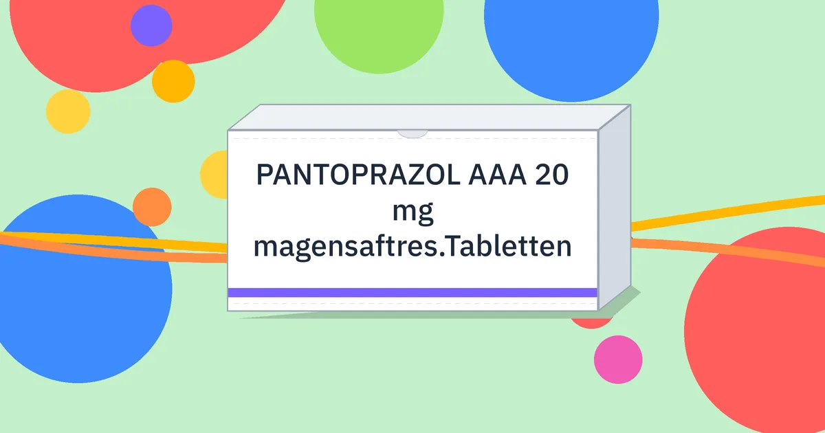Symbolbild: Packung mit der Aufschrift PANTOPRAZOL AAA 20 mg magensaftres.Tabletten (PZN 18772424) – Verfügbarkeit und Bezug in Apotheken in Frankfurt am Main