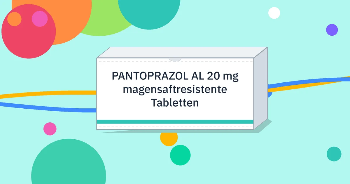 Symbolbild: Packung mit der Aufschrift PANTOPRAZOL AL 20 mg magensaftresistente Tabletten (PZN 01249150) – Verfügbarkeit und Bezug in Apotheken in Frankfurt am Main