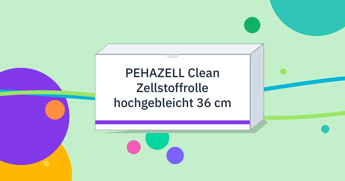 Symbolbild: Packung mit der Aufschrift PEHAZELL Clean Zellstoffrolle hochgebleicht 36 cm (PZN 16382771) – Verfügbarkeit und Bezug in Apotheken in Frankfurt am Main