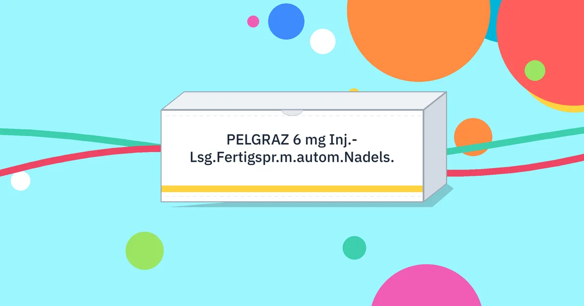 Symbolbild: Packung mit der Aufschrift PELGRAZ 6 mg Inj.-Lsg.Fertigspr.m.autom.Nadels. (PZN 19473149) – Verfügbarkeit und Bezug in Apotheken in Frankfurt am Main