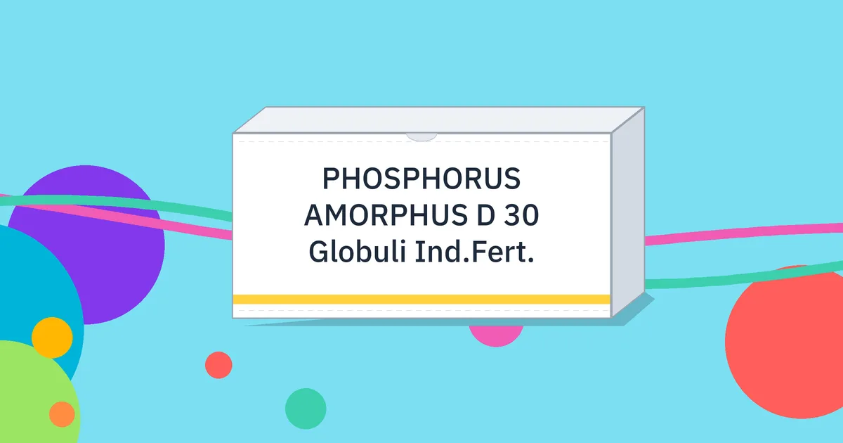 Symbolbild: Packung mit der Aufschrift PHOSPHORUS AMORPHUS D 30 Globuli Ind.Fert. (PZN 17698772) – Verfügbarkeit und Bezug in Apotheken in Frankfurt am Main