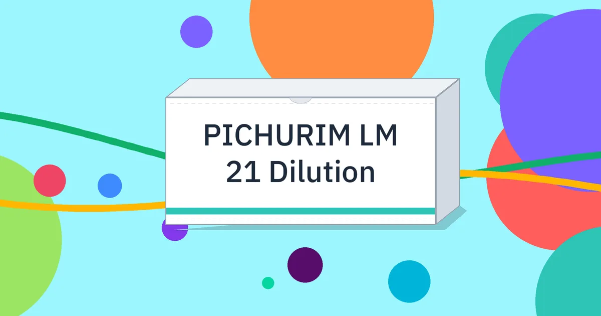 Symbolbild: Packung mit der Aufschrift PICHURIM LM 21 Dilution (PZN 13641232) – Verfügbarkeit und Bezug in Apotheken in Frankfurt am Main