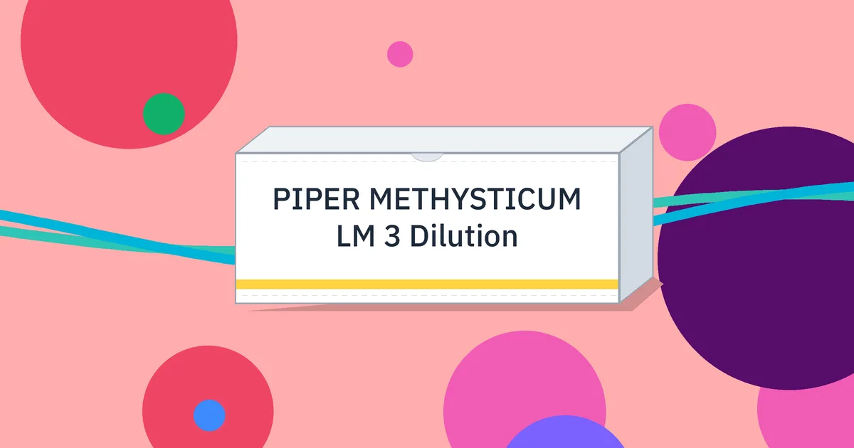 Symbolbild: Packung mit der Aufschrift PIPER METHYSTICUM LM 3 Dilution (PZN 13643308) – Verfügbarkeit und Bezug in Apotheken in Frankfurt am Main