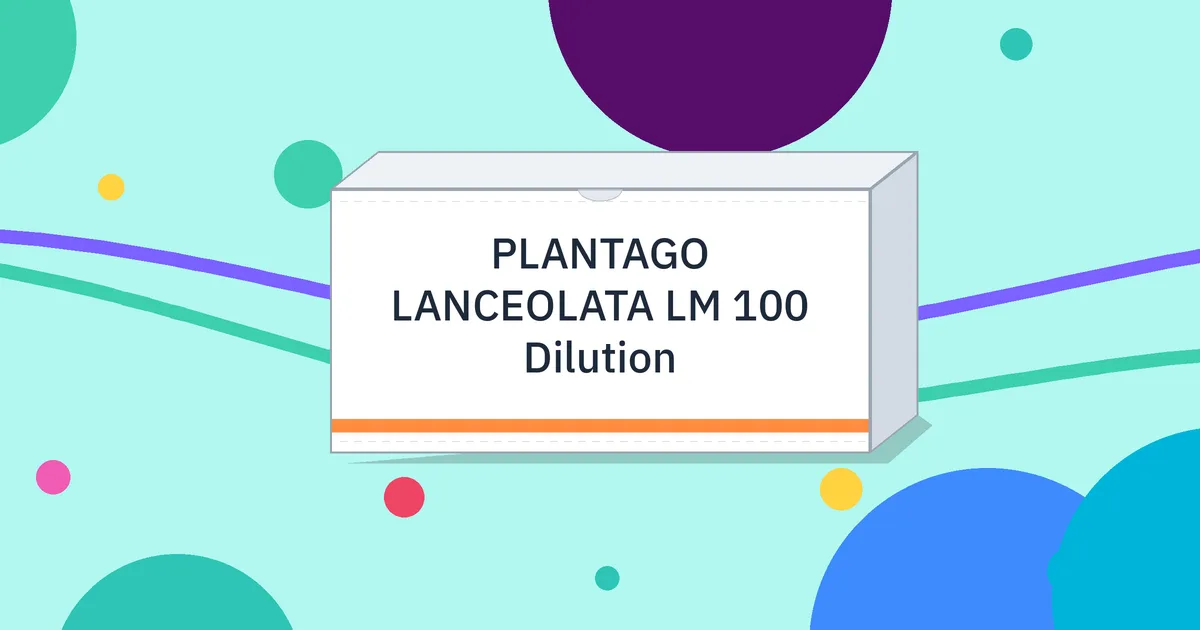 Symbolbild: Packung mit der Aufschrift PLANTAGO LANCEOLATA LM 100 Dilution (PZN 13037430) – Verfügbarkeit und Bezug in Apotheken in Frankfurt am Main