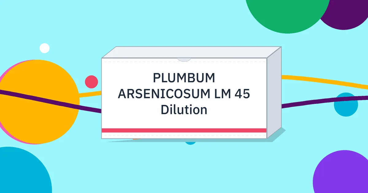 Symbolbild: Packung mit der Aufschrift PLUMBUM ARSENICOSUM LM 45 Dilution (PZN 13039535) – Verfügbarkeit und Bezug in Apotheken in Frankfurt am Main