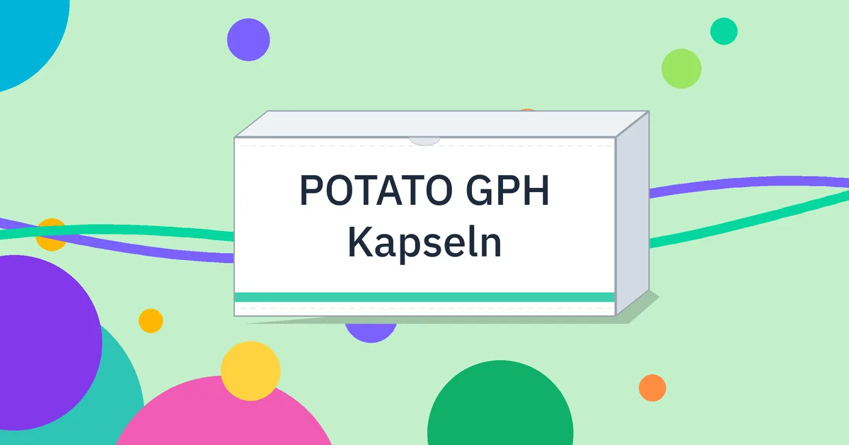 Symbolbild: Packung mit der Aufschrift POTATO GPH Kapseln (PZN 09188206) – Verfügbarkeit und Bezug in Apotheken in Frankfurt am Main