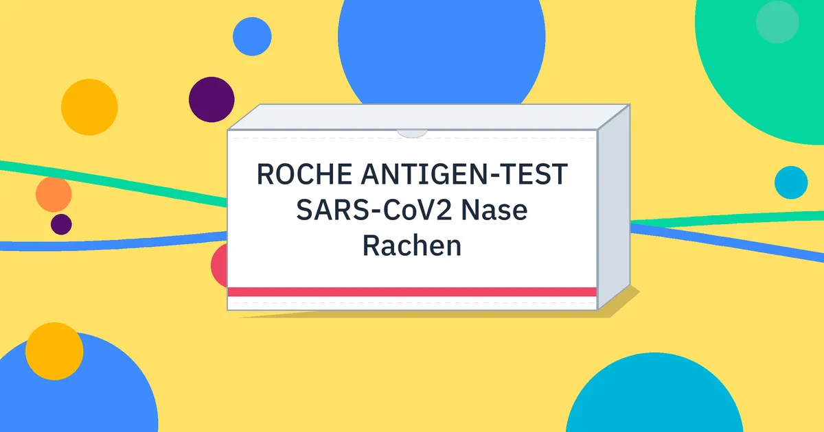 Symbolbild: Packung mit der Aufschrift ROCHE ANTIGEN-TEST SARS-CoV2 Nase Rachen (PZN 16955652) – Verfügbarkeit und Bezug in Apotheken in Frankfurt am Main