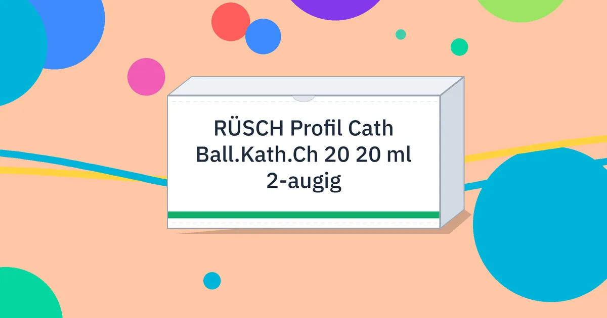 Symbolbild: Packung mit der Aufschrift RÜSCH Profil Cath Ball.Kath.Ch 20 20 ml 2-augig (PZN 04248702) – Verfügbarkeit und Bezug in Apotheken in Frankfurt am Main