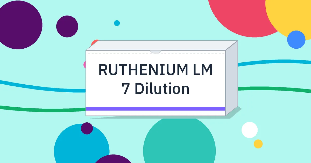 Symbolbild: Packung mit der Aufschrift RUTHENIUM LM 7 Dilution (PZN 13174084) – Verfügbarkeit und Bezug in Apotheken in Frankfurt am Main