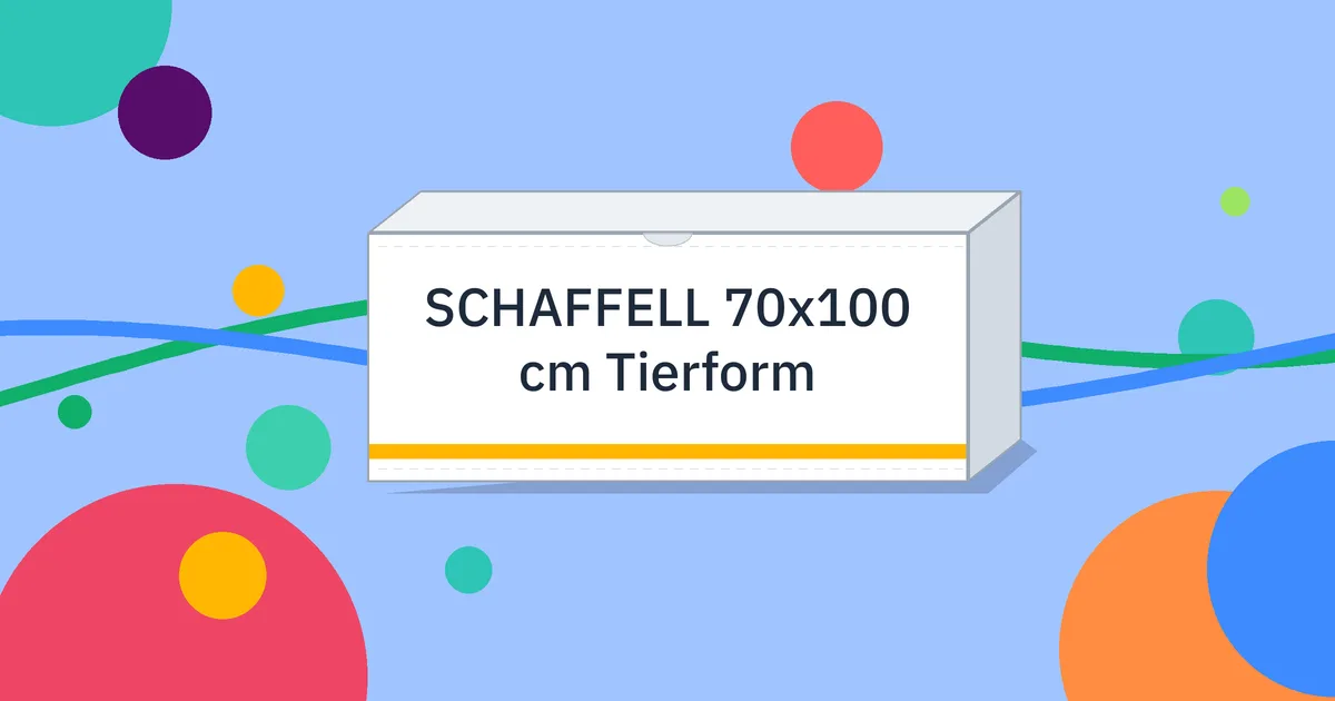 Symbolbild: Packung mit der Aufschrift SCHAFFELL 70x100 cm Tierform (PZN 03668483) – Verfügbarkeit und Bezug in Apotheken in Frankfurt am Main