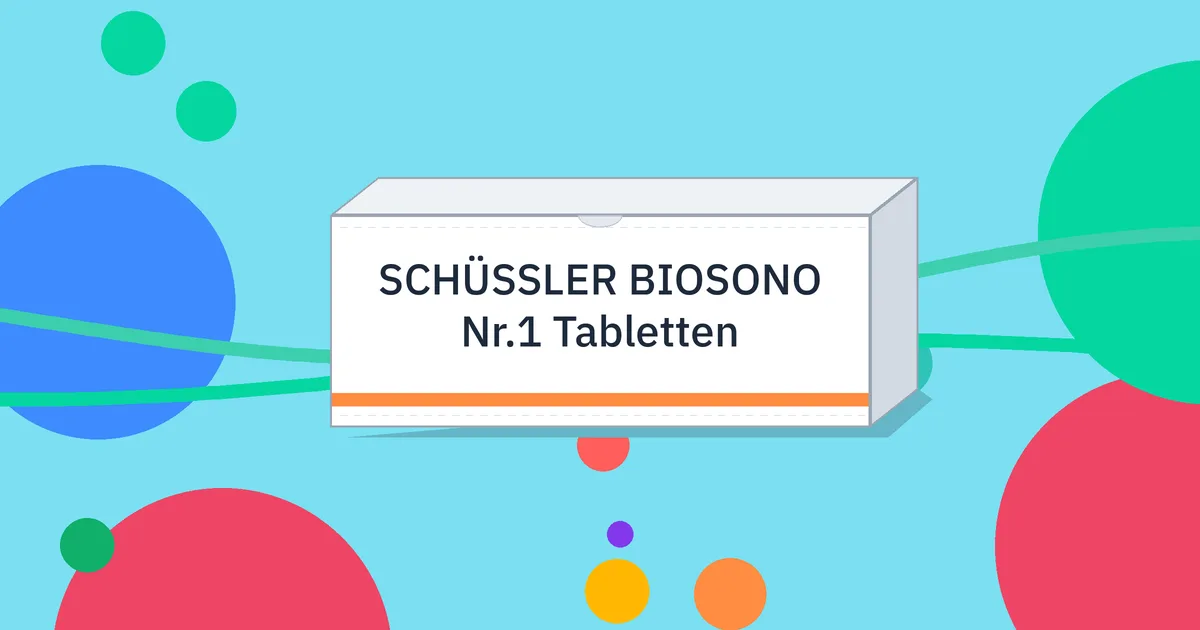 Symbolbild: Packung mit der Aufschrift SCHÜSSLER BIOSONO Nr.1 Tabletten (PZN 09005683) – Verfügbarkeit und Bezug in Apotheken in Frankfurt am Main