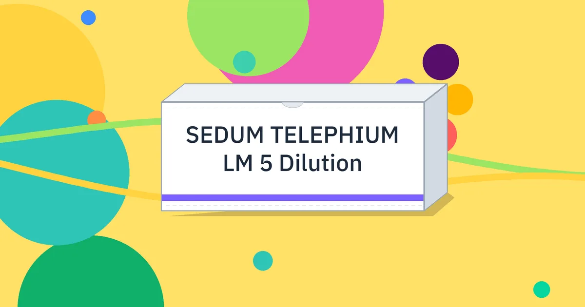 Symbolbild: Packung mit der Aufschrift SEDUM TELEPHIUM LM 5 Dilution (PZN 13693708) – Verfügbarkeit und Bezug in Apotheken in Frankfurt am Main