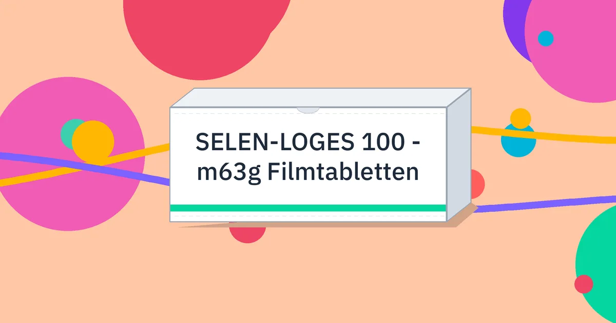 Symbolbild: Packung mit der Aufschrift SELEN-LOGES 100 -m63g Filmtabletten (PZN 17202009) – Verfügbarkeit und Bezug in Apotheken in Frankfurt am Main