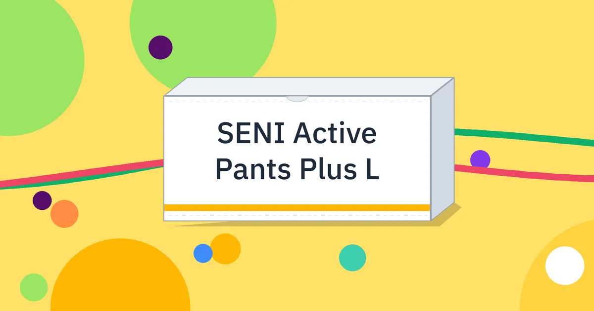 Symbolbild: Packung mit der Aufschrift SENI Active Pants Plus L (PZN 11591926) – Verfügbarkeit und Bezug in Apotheken in Frankfurt am Main