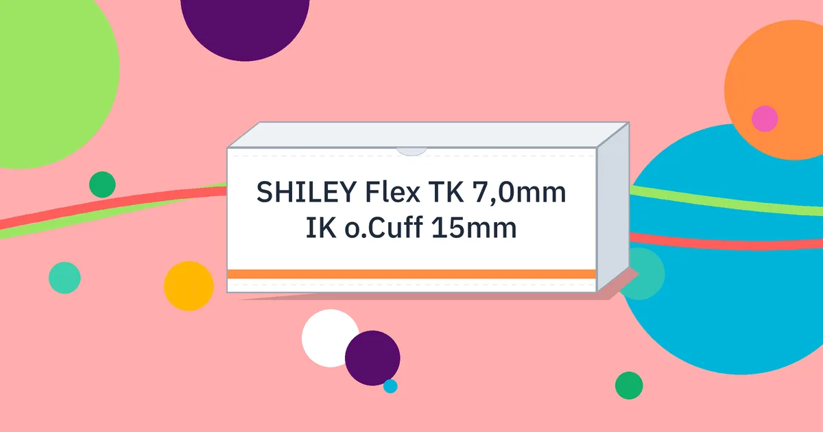 Symbolbild: Packung mit der Aufschrift SHILEY Flex TK 7,0mm IK o.Cuff 15mm (PZN 12533150) – Verfügbarkeit und Bezug in Apotheken in Frankfurt am Main