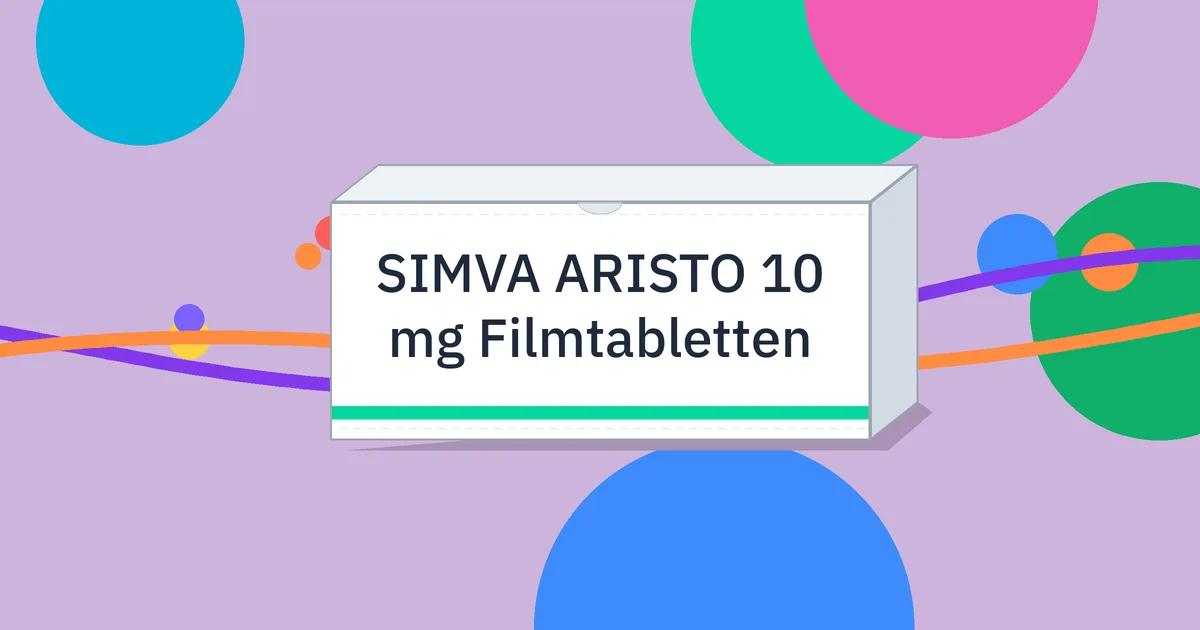 Symbolbild: Packung mit der Aufschrift SIMVA ARISTO 10 mg Filmtabletten (PZN 09900662) – Verfügbarkeit und Bezug in Apotheken in Frankfurt am Main