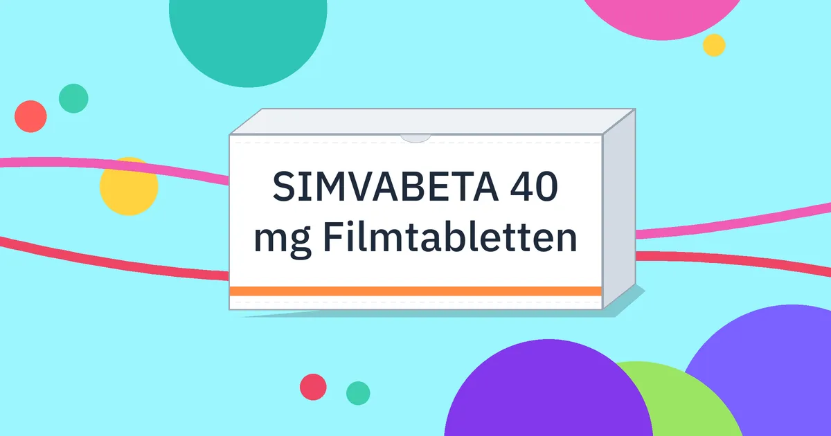 Symbolbild: Packung mit der Aufschrift SIMVABETA 40 mg Filmtabletten (PZN 03241187) – Verfügbarkeit und Bezug in Apotheken in Frankfurt am Main