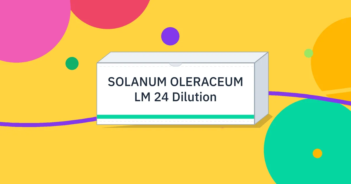 Symbolbild: Packung mit der Aufschrift SOLANUM OLERACEUM LM 24 Dilution (PZN 13193472) – Verfügbarkeit und Bezug in Apotheken in Frankfurt am Main