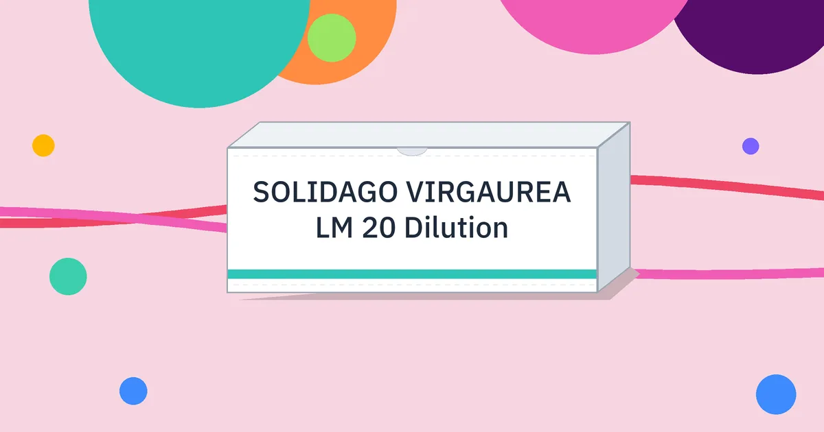 Symbolbild: Packung mit der Aufschrift SOLIDAGO VIRGAUREA LM 20 Dilution (PZN 13194371) – Verfügbarkeit und Bezug in Apotheken in Frankfurt am Main
