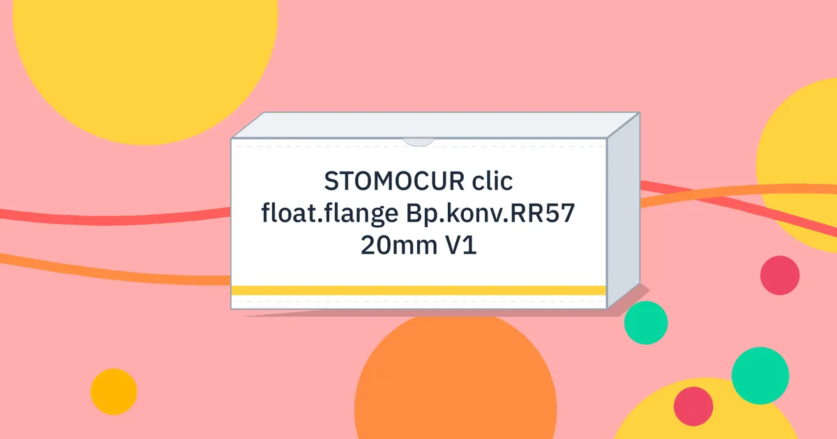 Symbolbild: Packung mit der Aufschrift STOMOCUR clic float.flange Bp.konv.RR57 20mm V1 (PZN 13986830) – Verfügbarkeit und Bezug in Apotheken in Frankfurt am Main