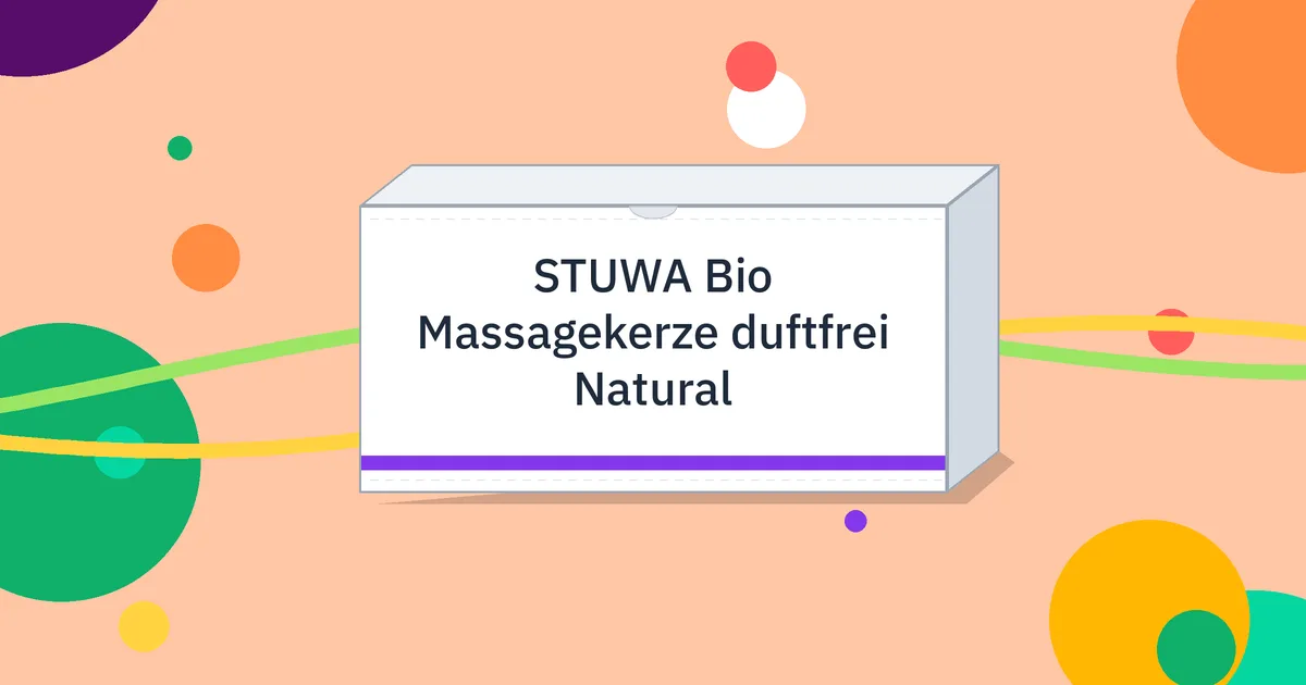 Symbolbild: Packung mit der Aufschrift STUWA Bio Massagekerze duftfrei Natural (PZN 15878056) – Verfügbarkeit und Bezug in Apotheken in Frankfurt am Main