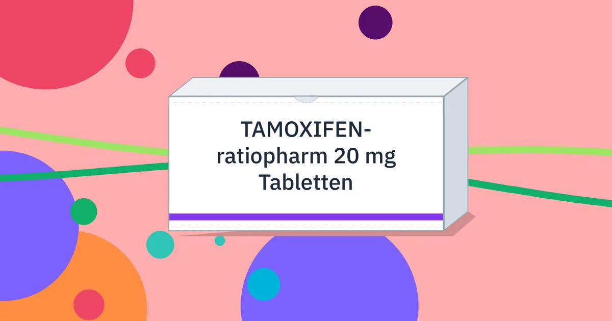 Symbolbild: Packung mit der Aufschrift TAMOXIFEN-ratiopharm 20 mg Tabletten (PZN 03095231) – Verfügbarkeit und Bezug in Apotheken in Frankfurt am Main