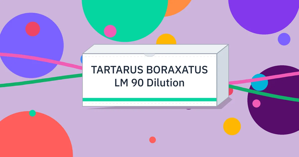 Symbolbild: Packung mit der Aufschrift TARTARUS BORAXATUS LM 90 Dilution (PZN 13215021) – Verfügbarkeit und Bezug in Apotheken in Frankfurt am Main